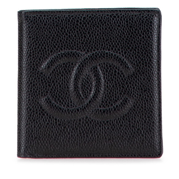 CHANEL | Bags | Chanel Coco Mark Bifold Wallet Black Caviar Skin | Poshmark